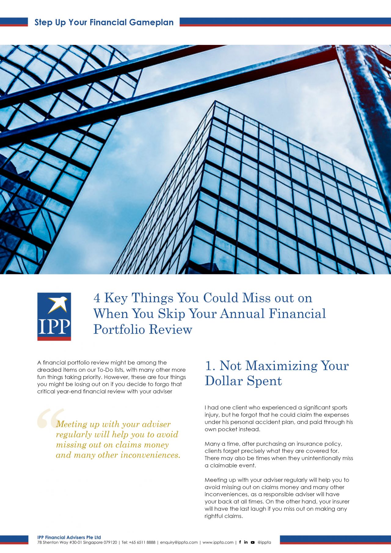 Step Up Your Financial Game Plan - IPP Financial Advisers